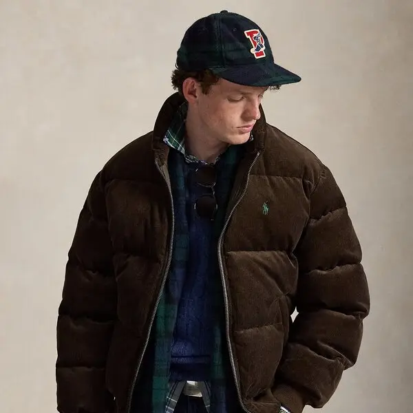 Ralph Lauren The Wyoming Corduroy Down Jacket - Dark Beech