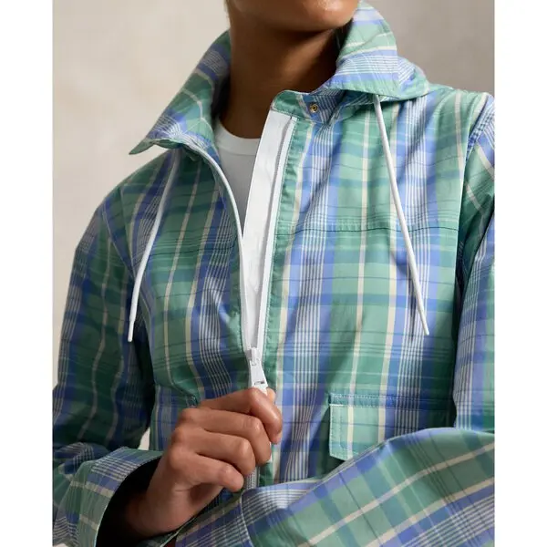 Ralph Lauren Plaid Cotton-blend Rain Jacket