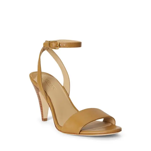 Ralph Lauren Gracy Nappa Leather Sandal