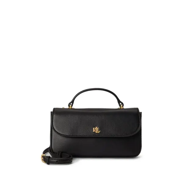 Ralph Lauren Leather Marcy Crossbody Wallet - Black