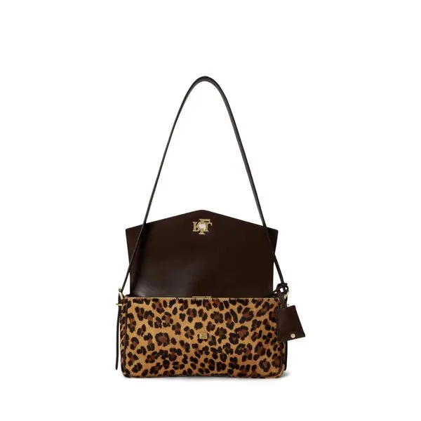 Ralph Lauren Leopard-print Medium Farrah Shoulder Bag