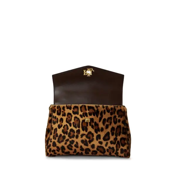 Ralph Lauren Print Haircalf Small Farrah Soft Satchel