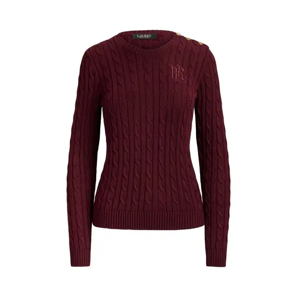 Ralph Lauren Button-trim Cable-knit Sweater