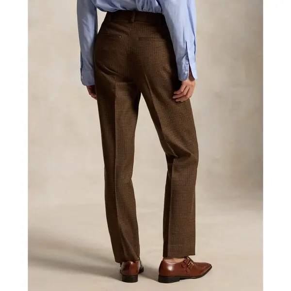 Ralph Lauren Houndstooth Tweed Slim Pant