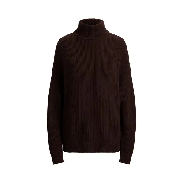Ralph Lauren Ribbed Wool-cashmere Turtleneck Sweater