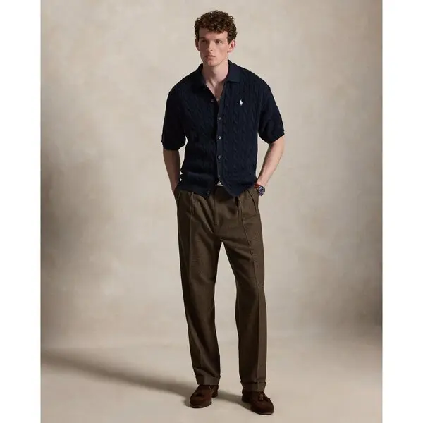 Ralph Lauren Relaxed Fit Cable-knit Cotton Sweater - Hunter Navy