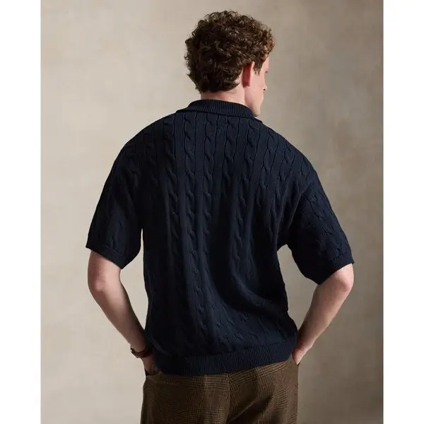 Ralph Lauren Relaxed Fit Cable-knit Cotton Sweater - Hunter Navy