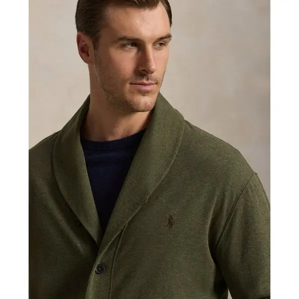 Ralph Lauren Luxury Jersey Cardigan - Alpine Heather