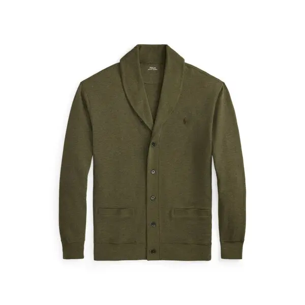 Ralph Lauren Luxury Jersey Cardigan - Alpine Heather