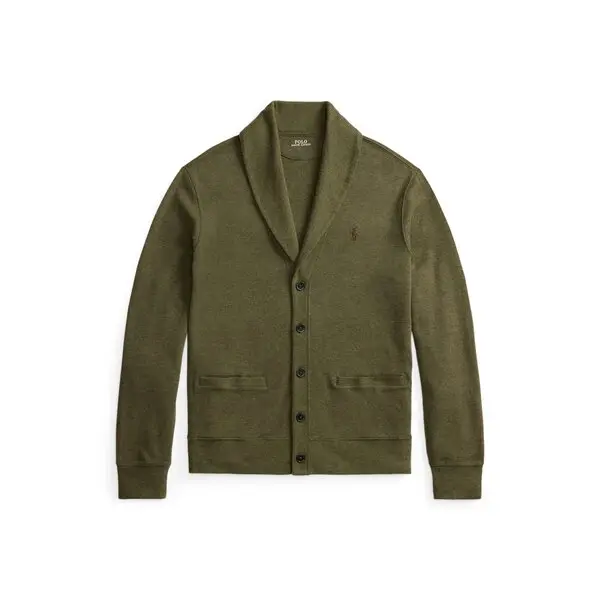 Ralph Lauren Luxury Jersey Shawl-collar Cardigan - Alpine Heather