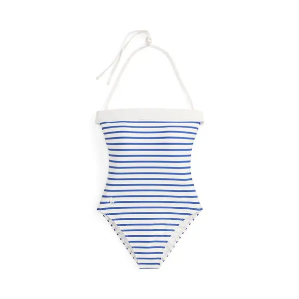 Ralph Lauren Striped Bandeau One-piece
