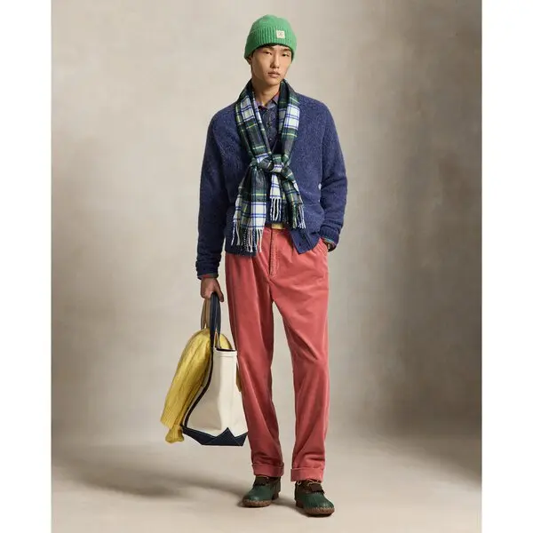 Ralph Lauren Suede-patch Wool-cashmere Sweater - Basalt Navy