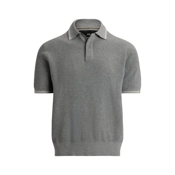 Ralph Lauren Waffle-knit Cotton Polo Sweater - Spring Heather