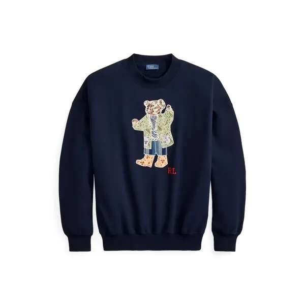 Ralph Lauren Patchwork Polo Bear Fleece Crewneck