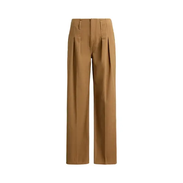 Ralph Lauren Pleated Cotton Wide-leg Pant