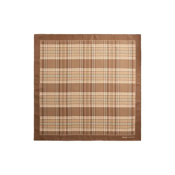 Ralph Lauren Plaid Silk Square Scarf