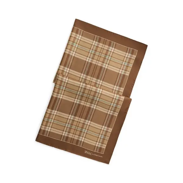 Ralph Lauren Plaid Silk Square Scarf