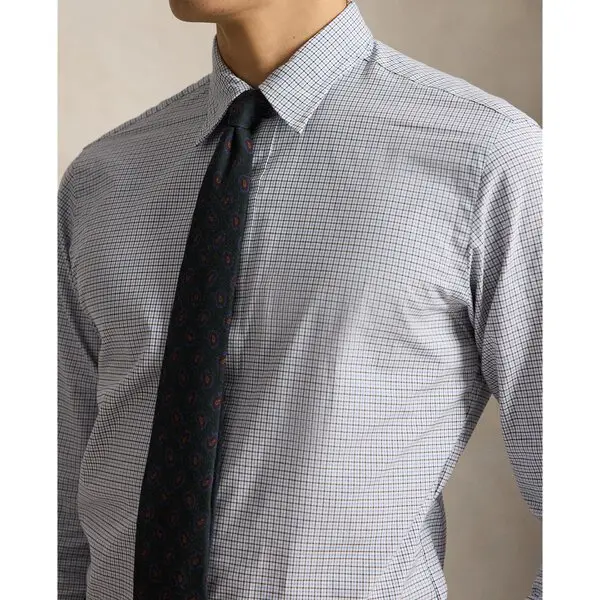 Ralph Lauren Classic Fit Checked Poplin Shirt - White Blue Multi