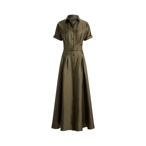 Ralph Lauren Donatella Silk Twill Day Dress