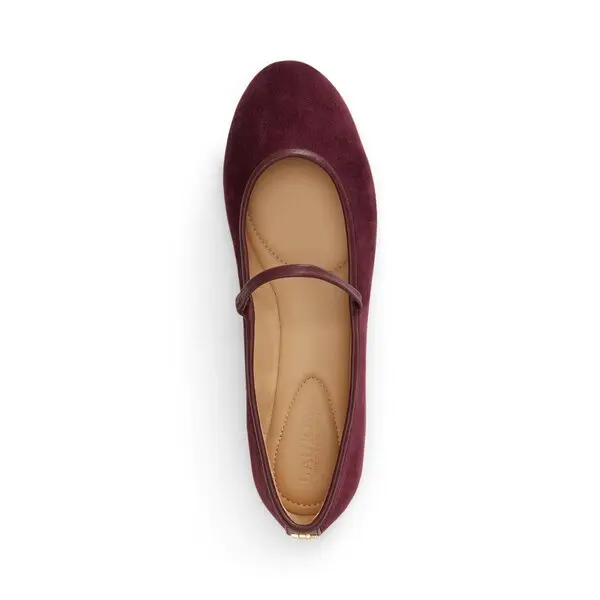 Ralph Lauren Jayna Nappa-trim Suede Mary Jane Flat