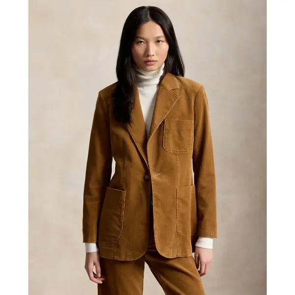 Ralph Lauren Single-breasted Corduroy Blazer