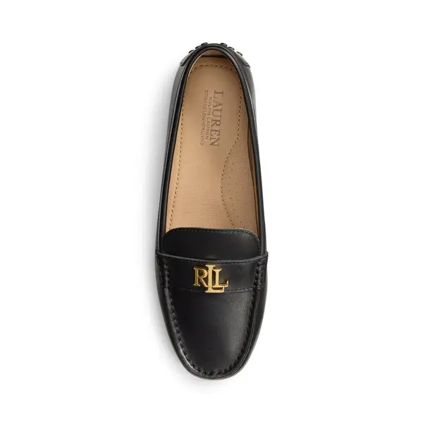 Ralph Lauren Barnsbury Leather Driver - Black