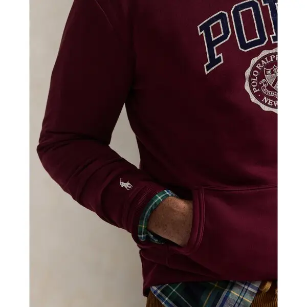 Ralph Lauren Logo Fleece Hoodie - Classic Wine