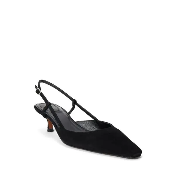 Ralph Lauren Suede Slingback Kitten Heel