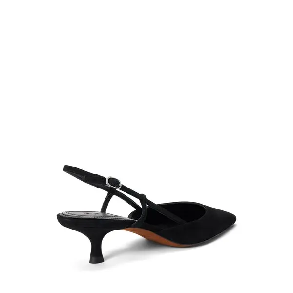 Ralph Lauren Suede Slingback Kitten Heel