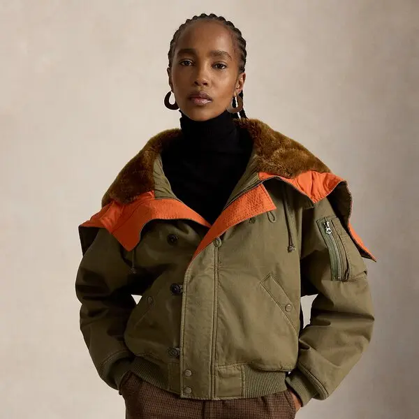 Ralph Lauren Shearling-hood Flight Jacket