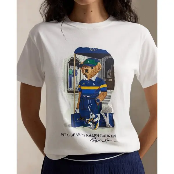 Ralph Lauren Us Open Polo Bear Cotton Jersey Tee