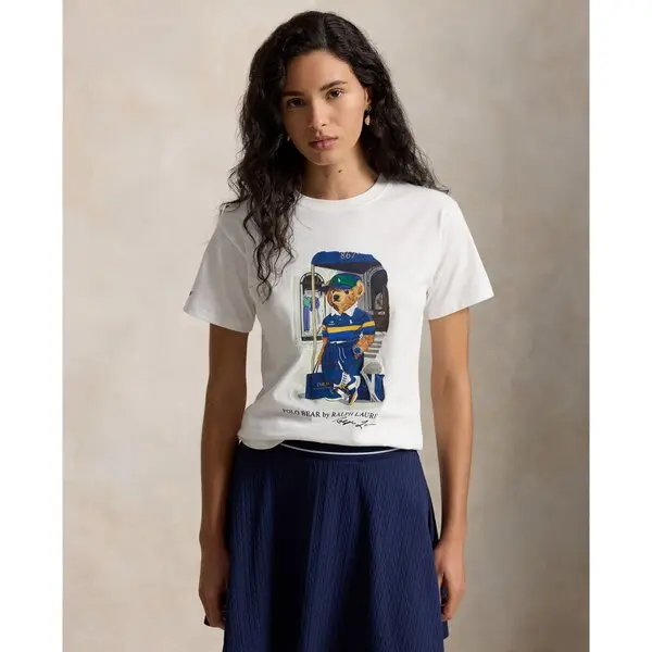 Ralph Lauren Us Open Polo Bear Cotton Jersey Tee