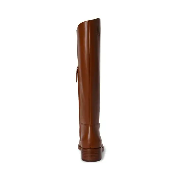 Ralph Lauren Kyle Calfskin Tall Boot - Lauren Tan
