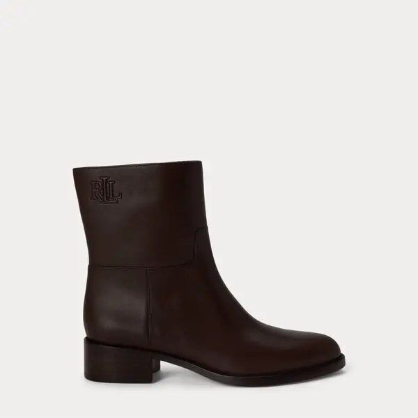 Ralph Lauren Kyle Calfskin Bootie - Chestnut Brown