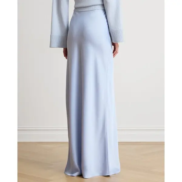 Ralph Lauren Satin Charmeuse Maxiskirt - Icy Blue