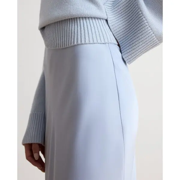 Ralph Lauren Satin Charmeuse Maxiskirt - Icy Blue