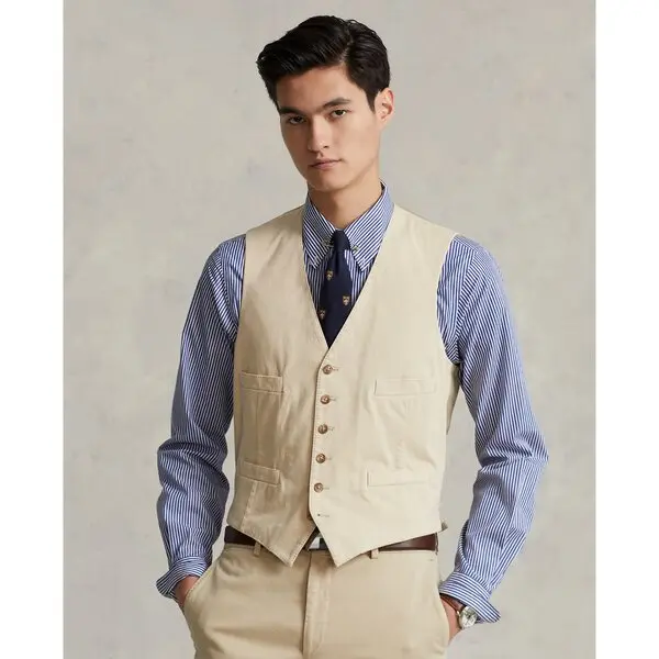 Ralph Lauren Garment-dyed Stretch Chino Vest