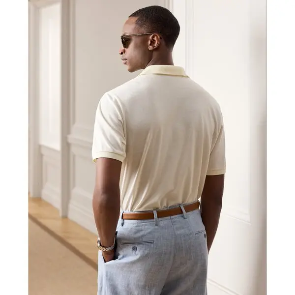 Ralph Lauren Polo Bear Cotton-cashmere Polo Shirt - Classic Cream