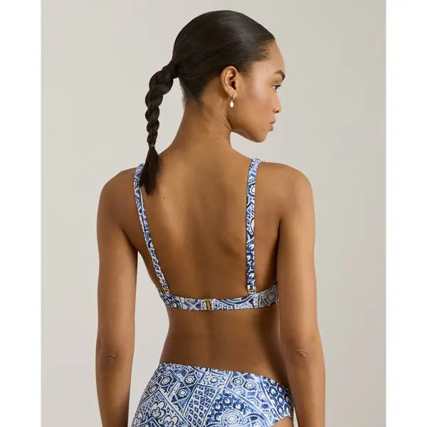 Ralph Lauren Geo-print Ring-front Bikini Top
