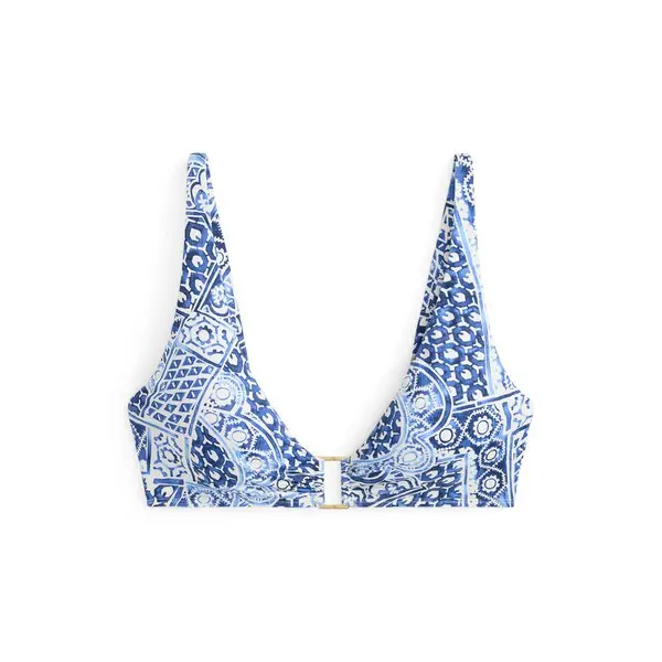 Ralph Lauren Geo-print Ring-front Bikini Top