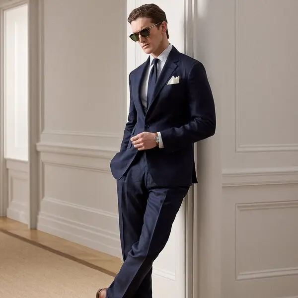 Ralph Lauren Gregory Hand-tailored Plaid Trouser