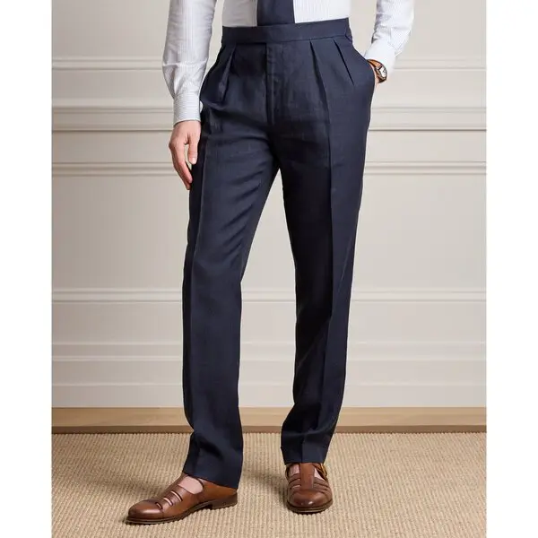 Ralph Lauren Gregory Hand-tailored Plaid Trouser