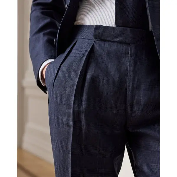 Ralph Lauren Gregory Hand-tailored Plaid Trouser