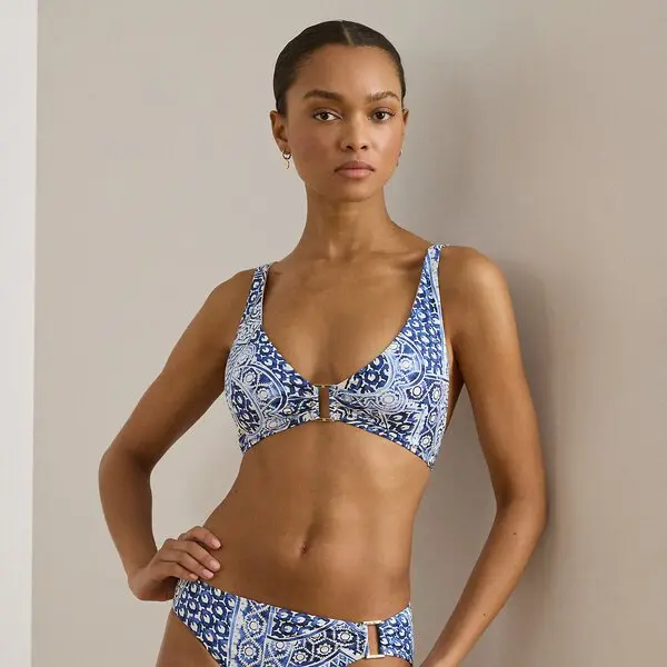 Ralph Lauren Print Ring-front Hipster Bikini Bottom