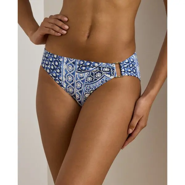 Ralph Lauren Print Ring-front Hipster Bikini Bottom