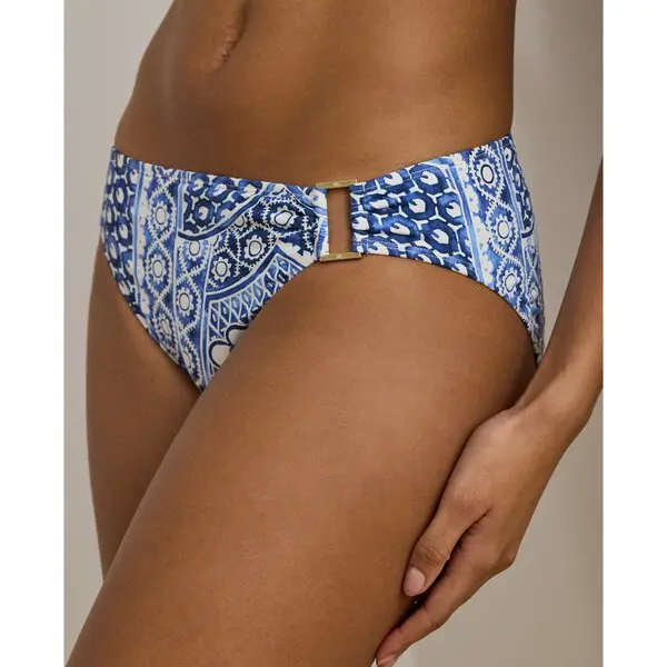 Ralph Lauren Print Ring-front Hipster Bikini Bottom