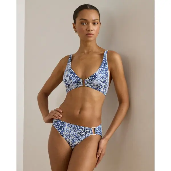Ralph Lauren Print Ring-front Hipster Bikini Bottom