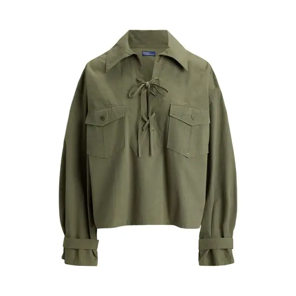 Ralph Lauren Lace-up Cotton Shirt
