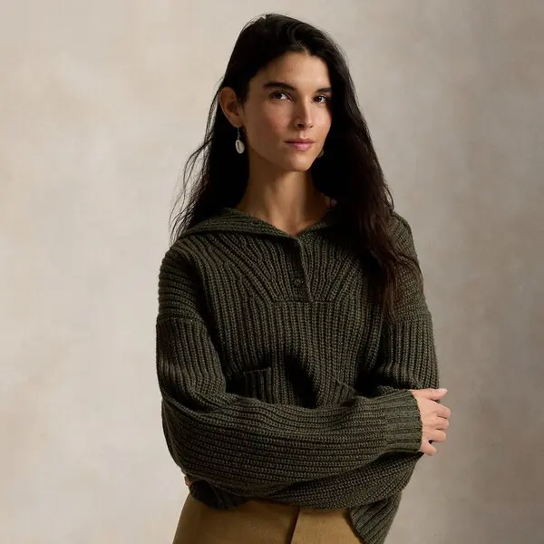 Ralph Lauren Wool-cotton Half-placket Sweater