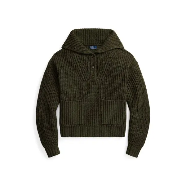 Ralph Lauren Wool-cotton Half-placket Sweater